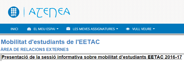 EETAC ATENEA on hi ha més informació — Campus del Baix Llobregat — UPC ...